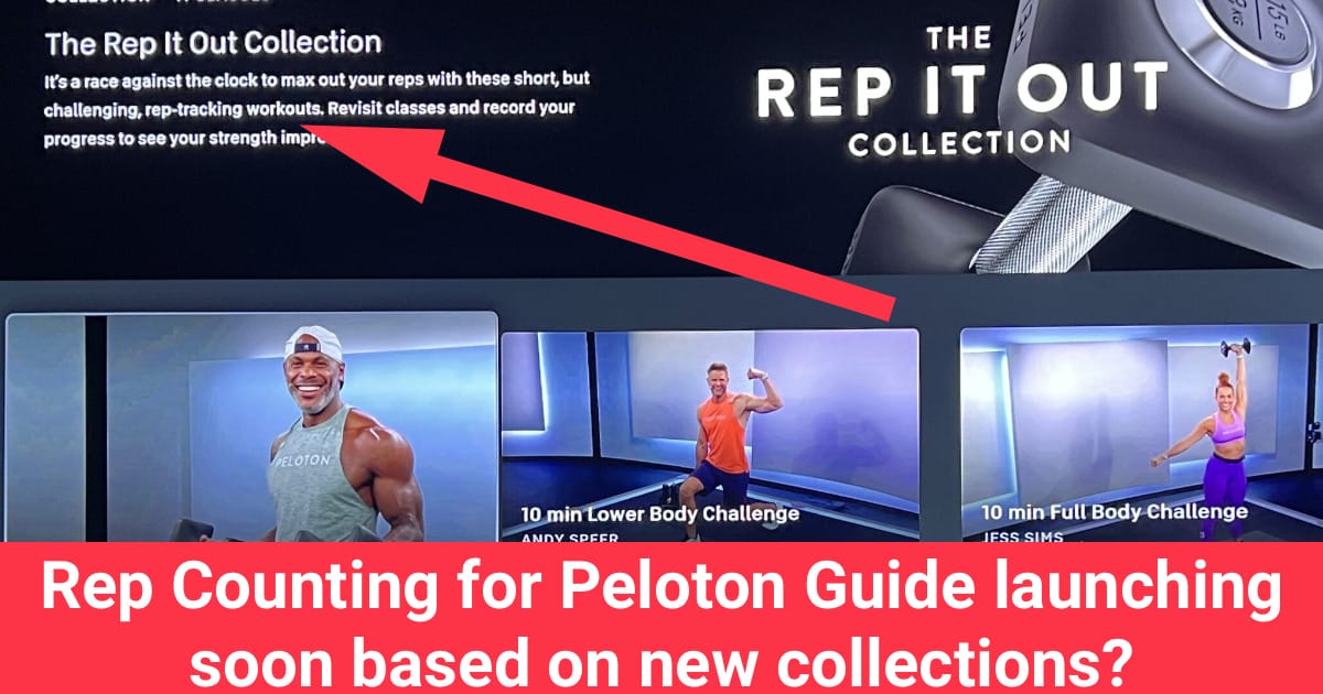 Rep Counting Coming Soon to Peloton Guide? Three New Collections Appear ...