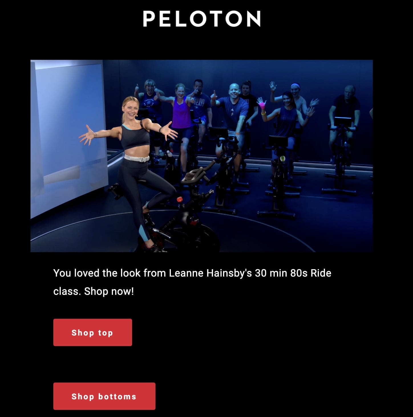 Peloton Testing Pop-Up Ads To Apparel Store During Cooldown of Bike ...