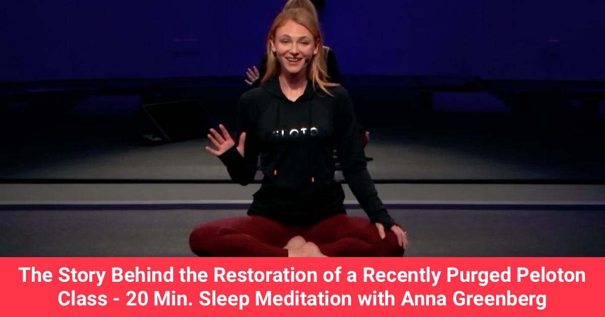 The Story Behind the Restoration of a Recently Purged Peloton Class ...