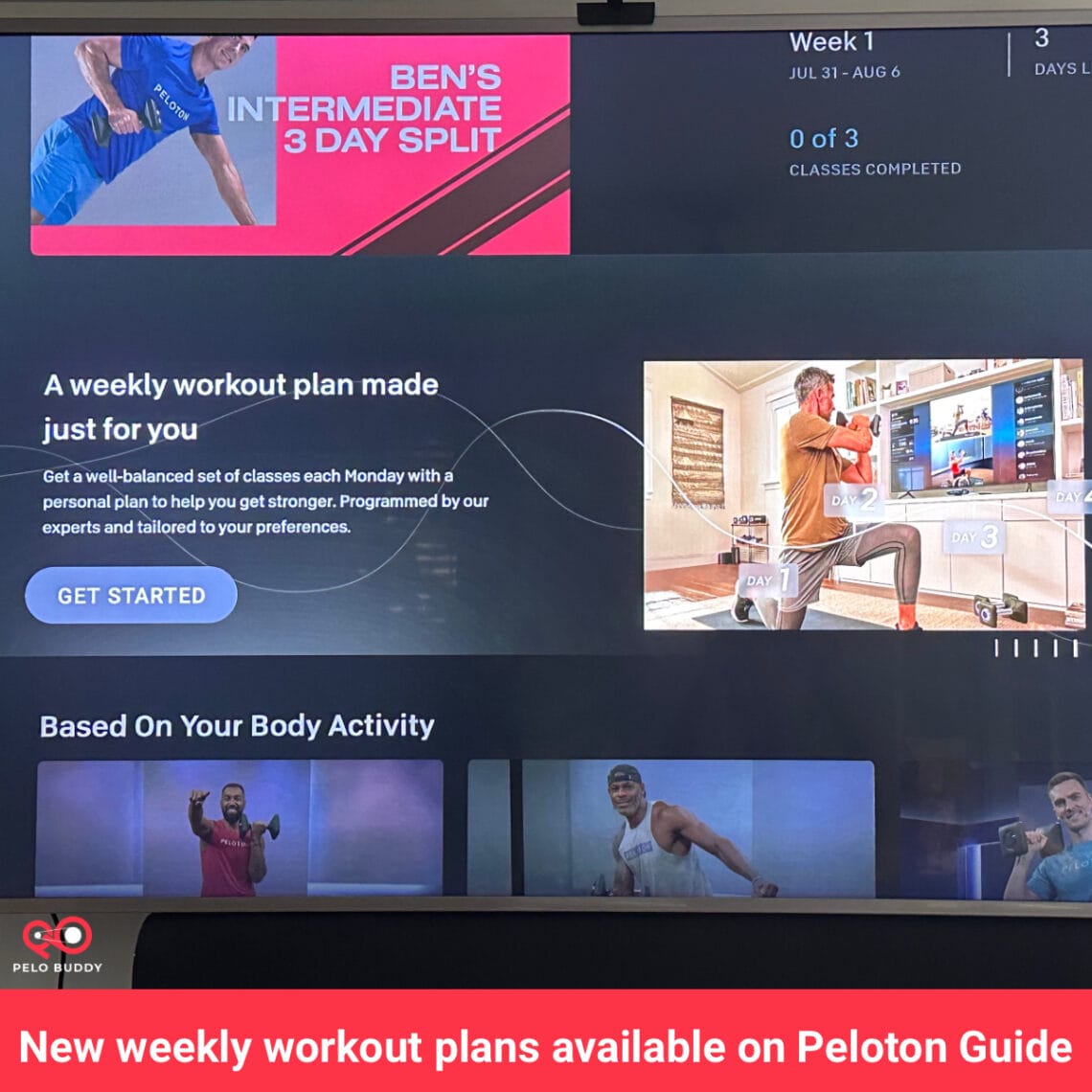 New "Weekly Workout Plan" Feature for the Peloton Guide - Personalized ...