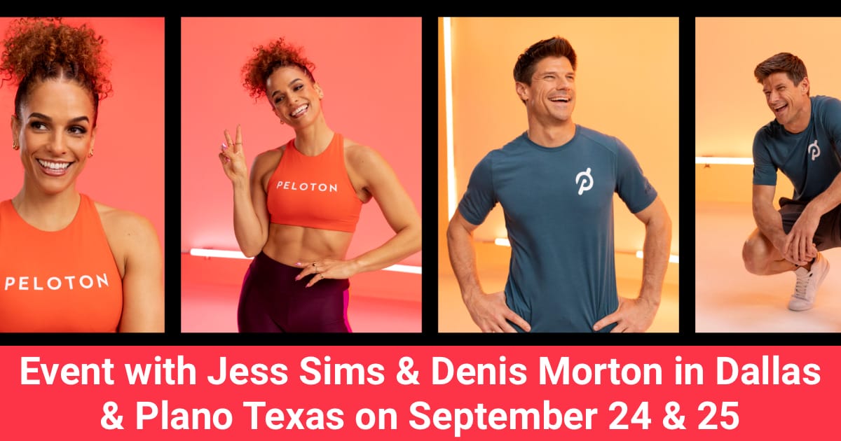 Panel & Group Photo Let's Talk Event with Peloton Instructors Denis Morton & Jess Sims in Dallas ...