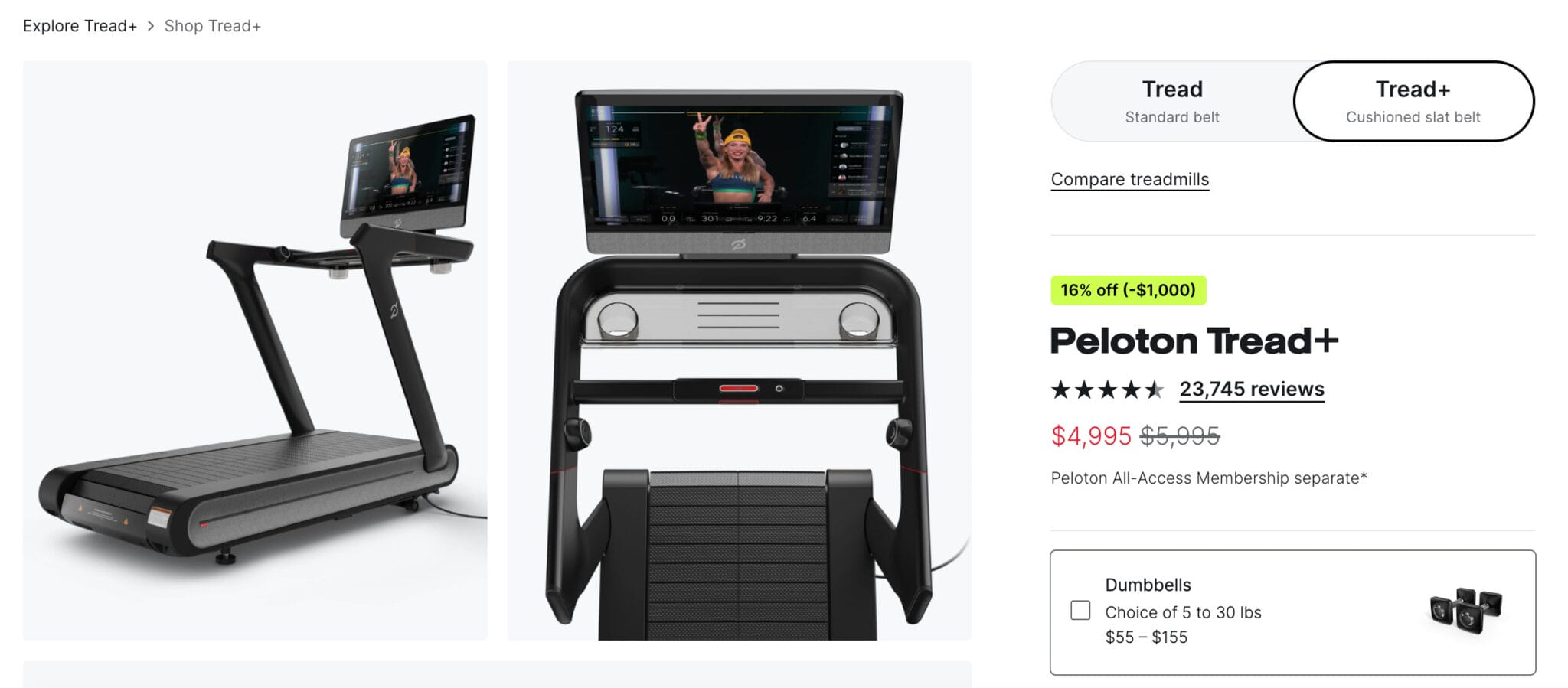 The Peloton Tread+ is Now Available for Pre-Order in the United States ...