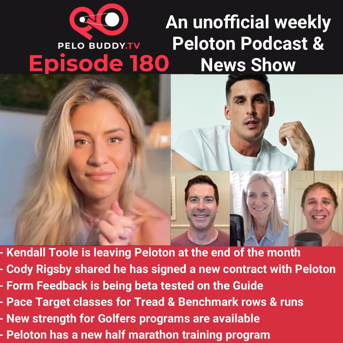 Pelo Buddy TV Episode 180 - Kendall Toole leaving Peloton, Cody Rigsby's new contract, Guide ...