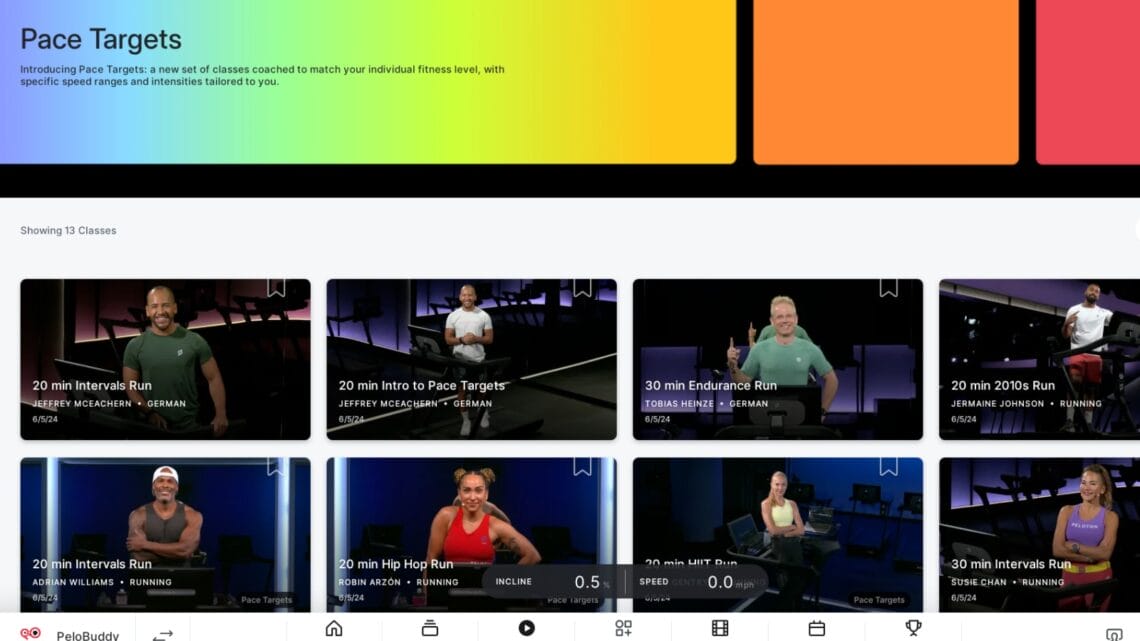 Peloton Pace Target Classes for Tread & Tread+ are now officially available - Peloton Buddy