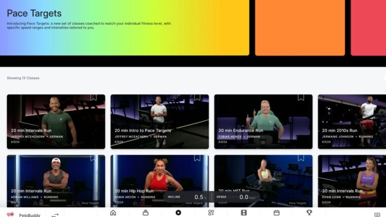 Peloton Pace Target Classes for Tread & Tread+ are now officially available - Peloton Buddy