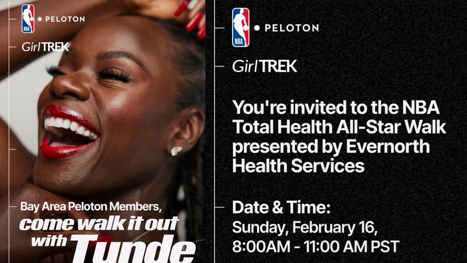 Event with Peloton Instructor Tunde Oyeneyin in California at NBA All ...