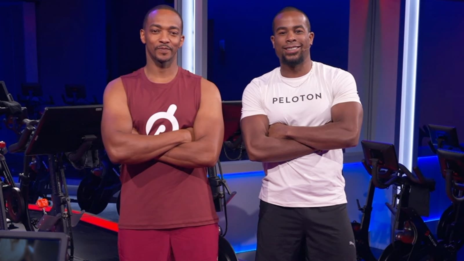 Peloton's Superhero Ride with Anthony Mackie (Captain America) & Alex ...