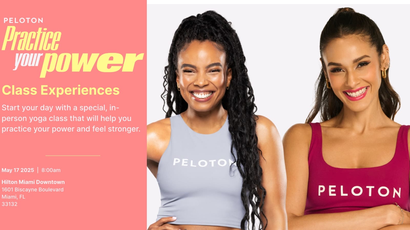 "Practice Your Power" Peloton Yoga Classes in Miami With Aditi Shah and Chelsea Jackson Roberts ...