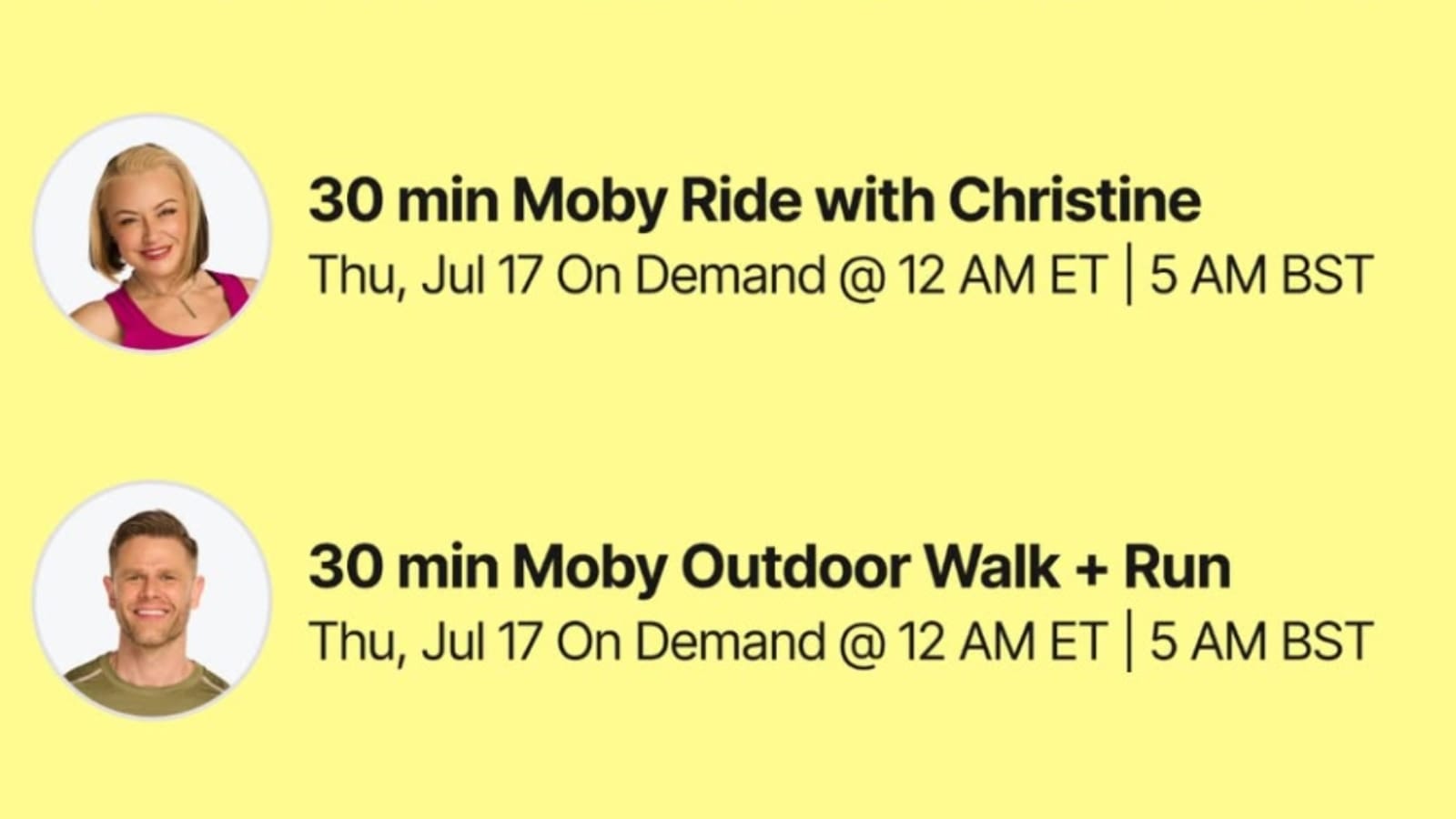 Peloton Moby Classes & Workouts - Featured Artist Series - Peloton Buddy